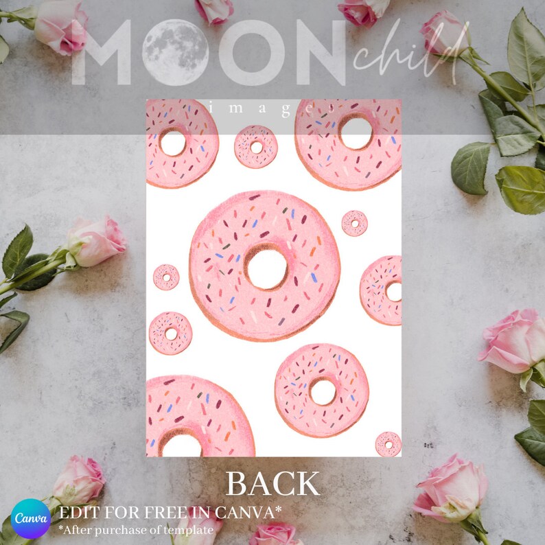 Editable Donut Invitation - Canva Template - Etsy