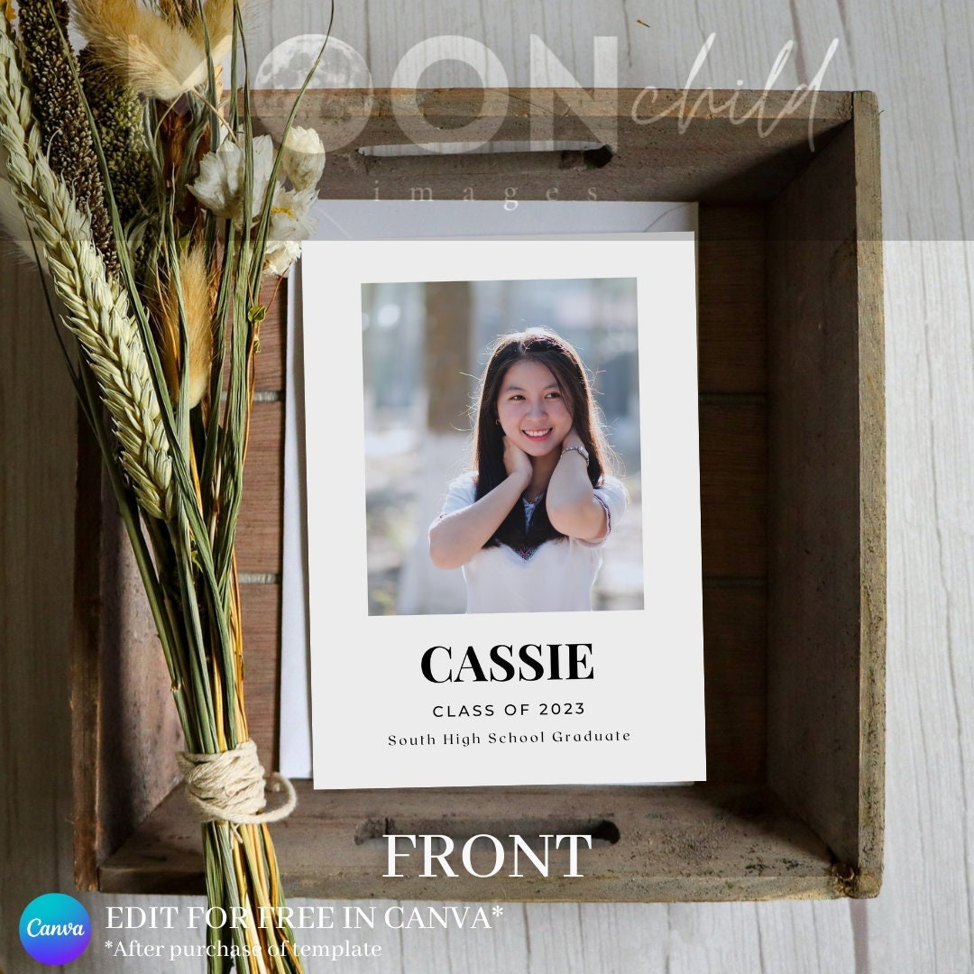 Editable Graduation Party Invitation - Canva Template - Etsy