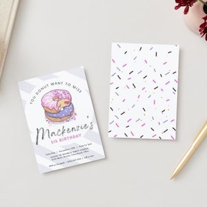 Editable Donut Invitation - Canva Template - Etsy