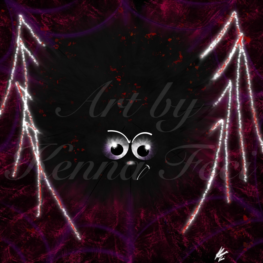 Dark Neon Spider - Etsy