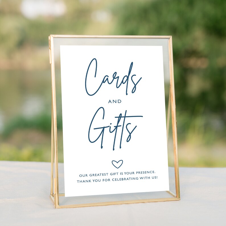 8x10 Cards & Gifts Wedding Sign | Printable Wedding Sign | Modern Gift ...