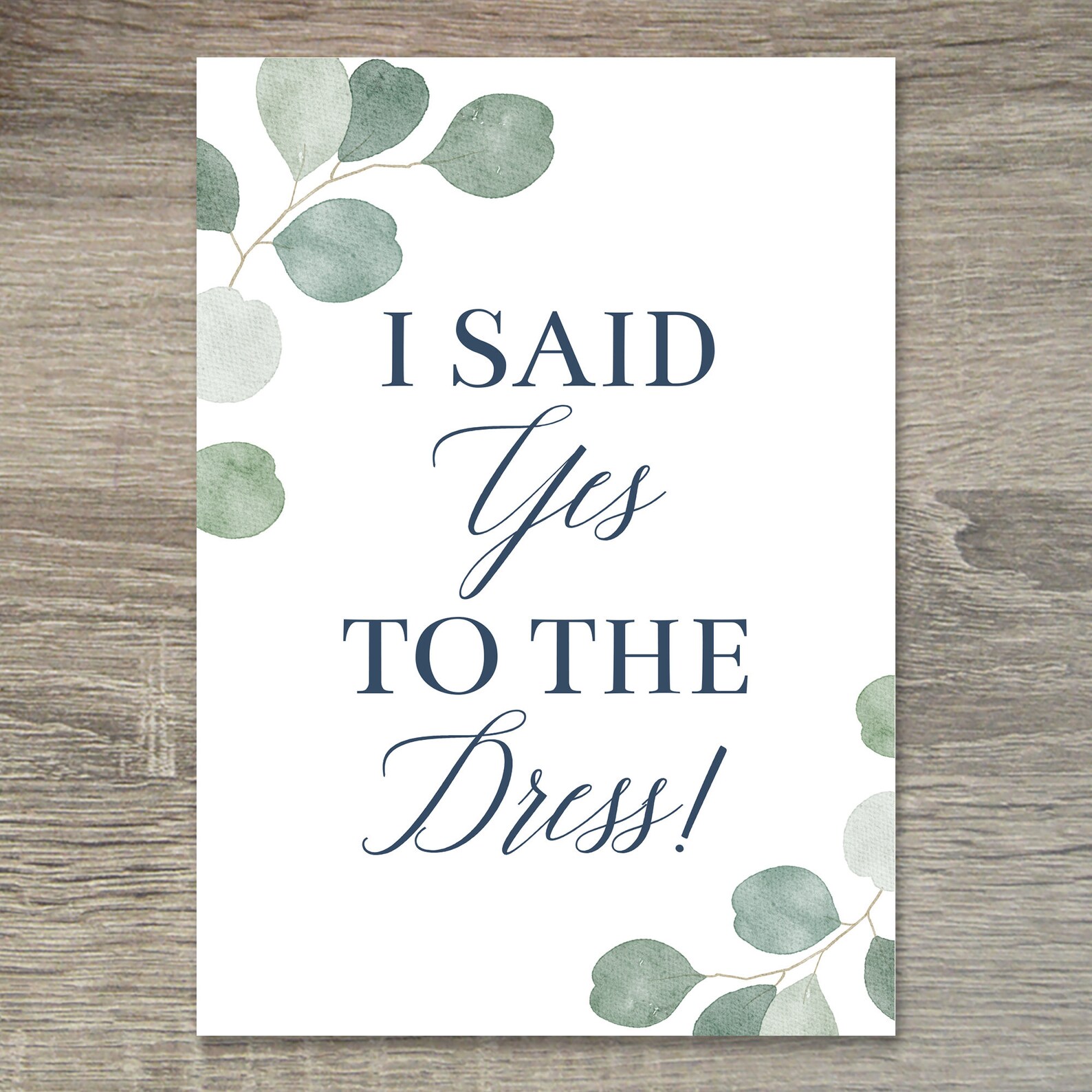 Say Yes to the Dress Sign | Wedding Dress Shopping Signs | I Said Yes ...