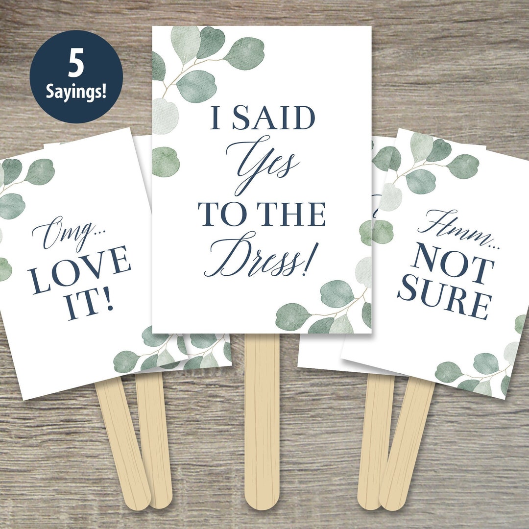 Say Yes to the Dress Sign | Wedding Dress Shopping Signs | I Said Yes ...