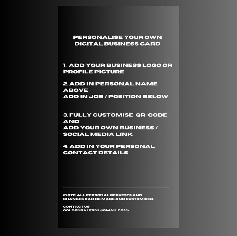 Digital Business Card - Etsy