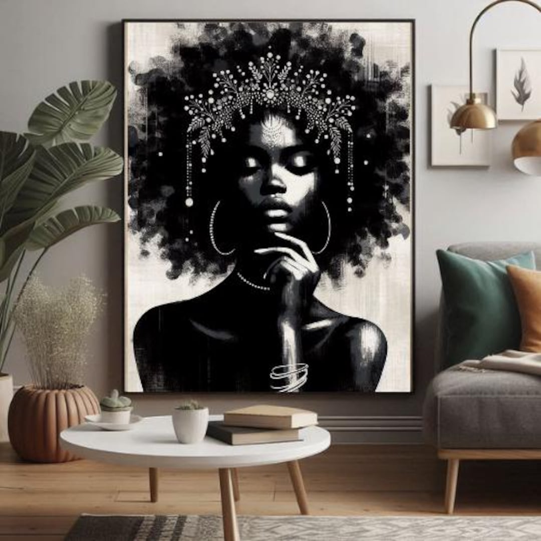 Stunning Black Women Art Prints | Afrocentric Wall Decor | Empowering Black Female Portraits ...