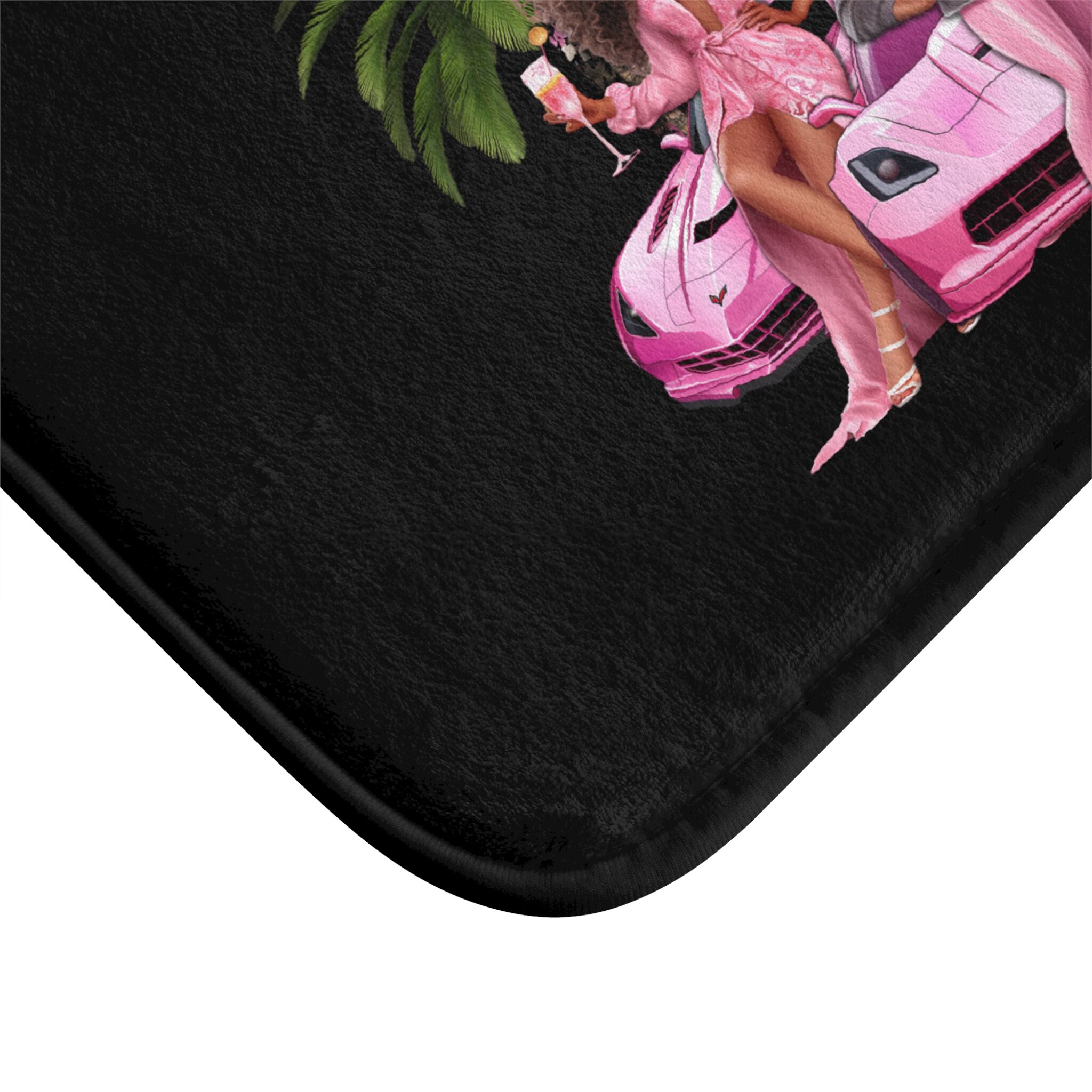 Melanin Bath Mat Barbie Guest Bathroom Girls Bath Pink and Black - Etsy