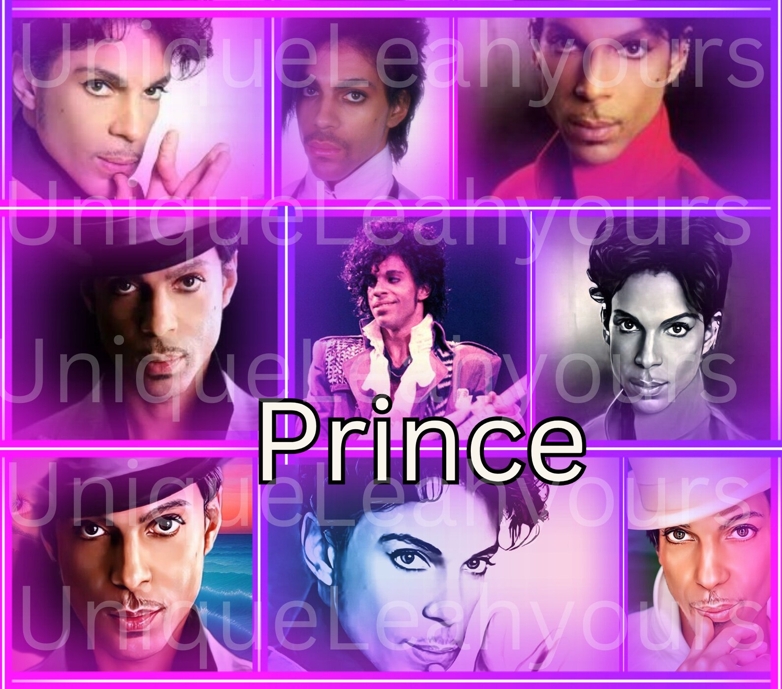 Prince Collage 20 Oz Tumbler Wrap Png Deminsions 9.2x8.1 - Etsy