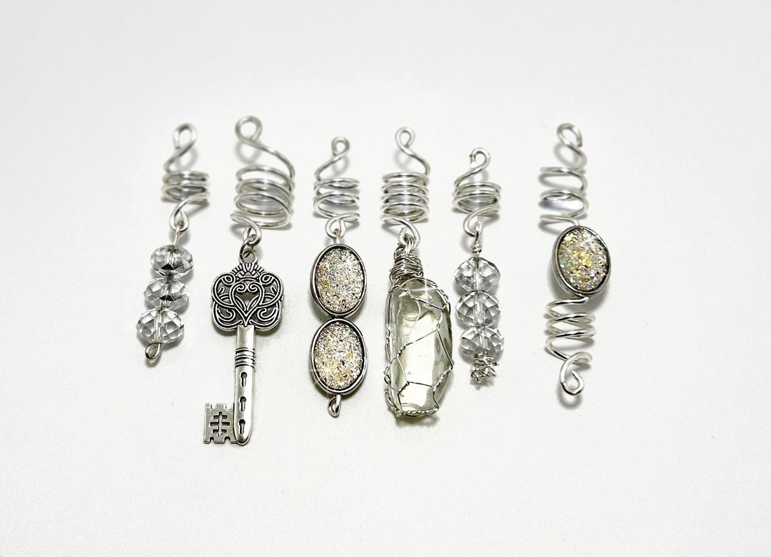 Loc Jewelry Gift Set 6pcs Freestyle, (braids) Coil Loc Jewelry Crystals ...