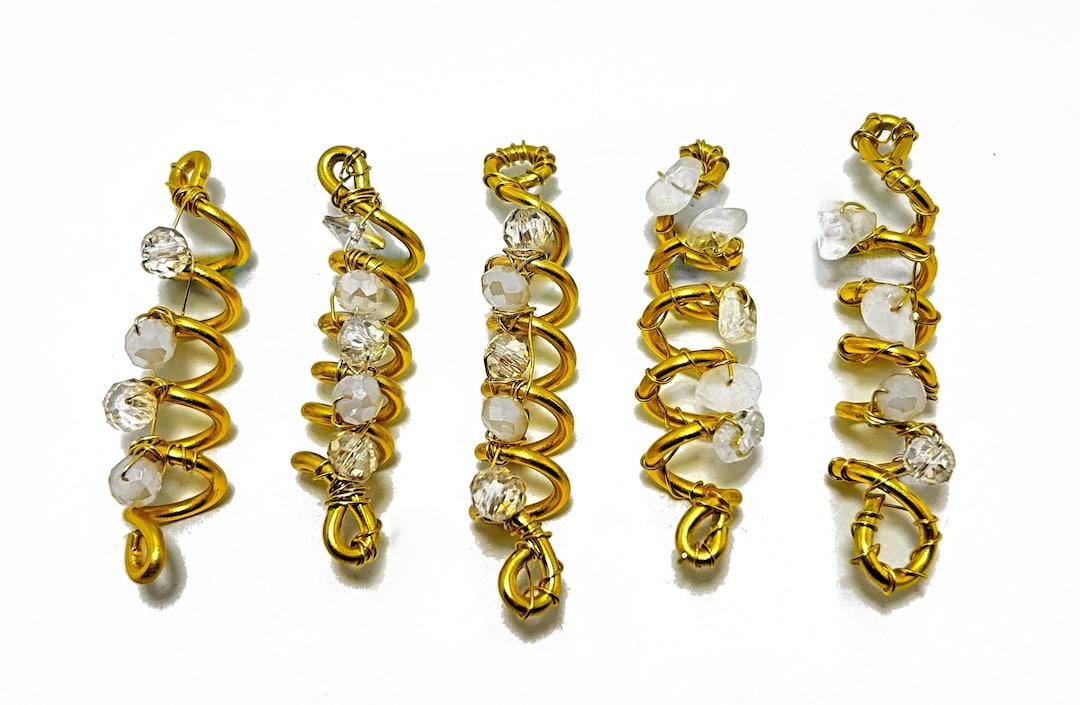 Gold Loc Jewelry Gift Set 5pcs Freestyle, (braids Twists)coil Loc ...