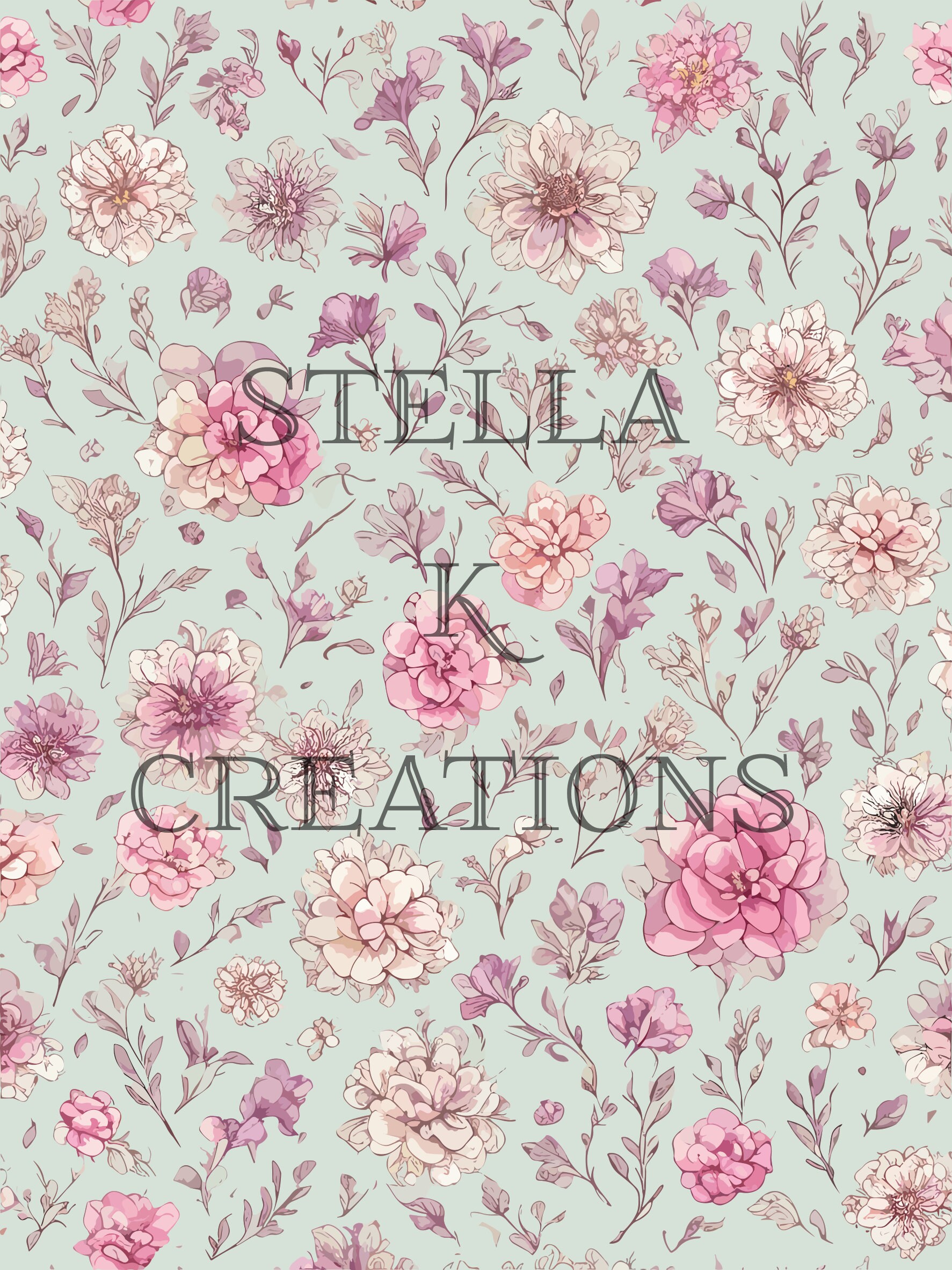 Vintage Floral Seamless Patterns Flowers Seamless Pattern - Etsy