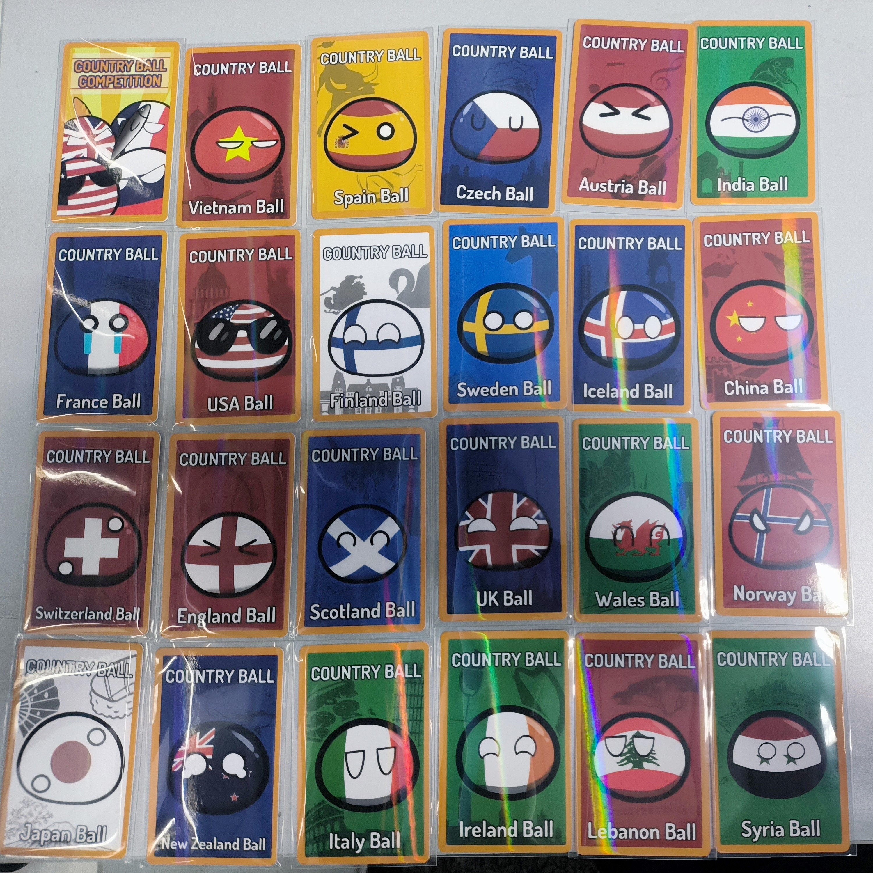 One Pack of Country Ball Cards 5 Cards - Etsy