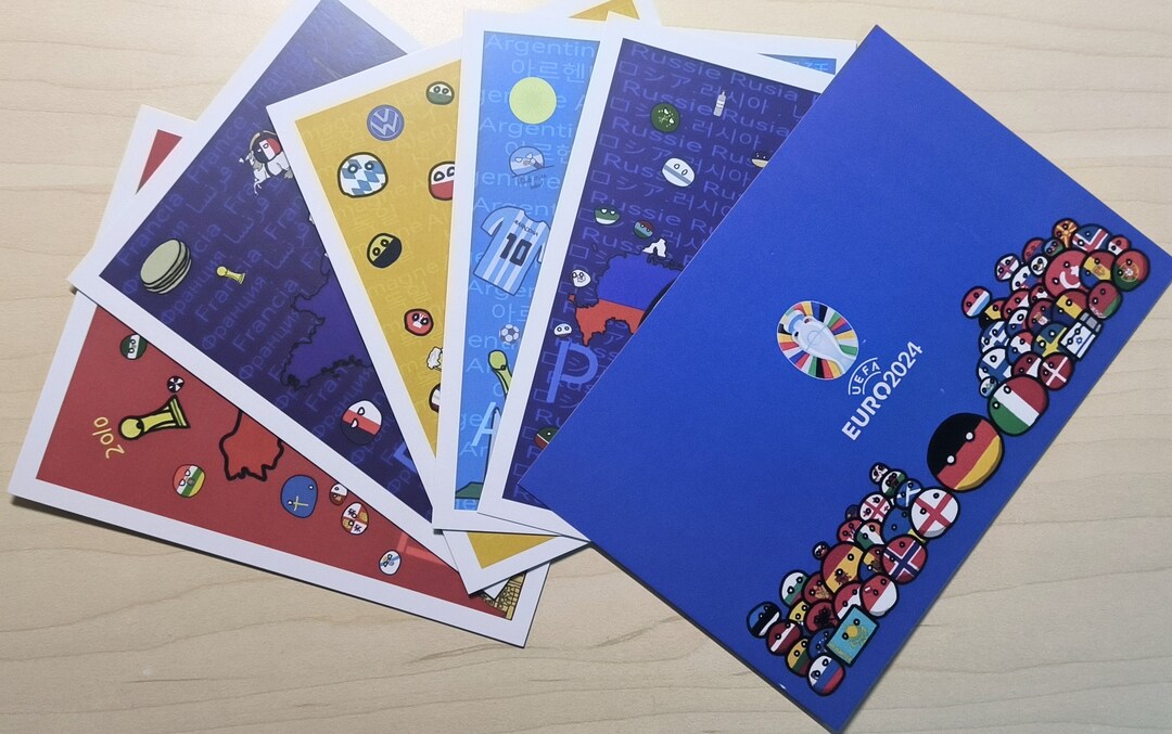 One Set of Countryball Postcards 14.8cm10cm - Etsy