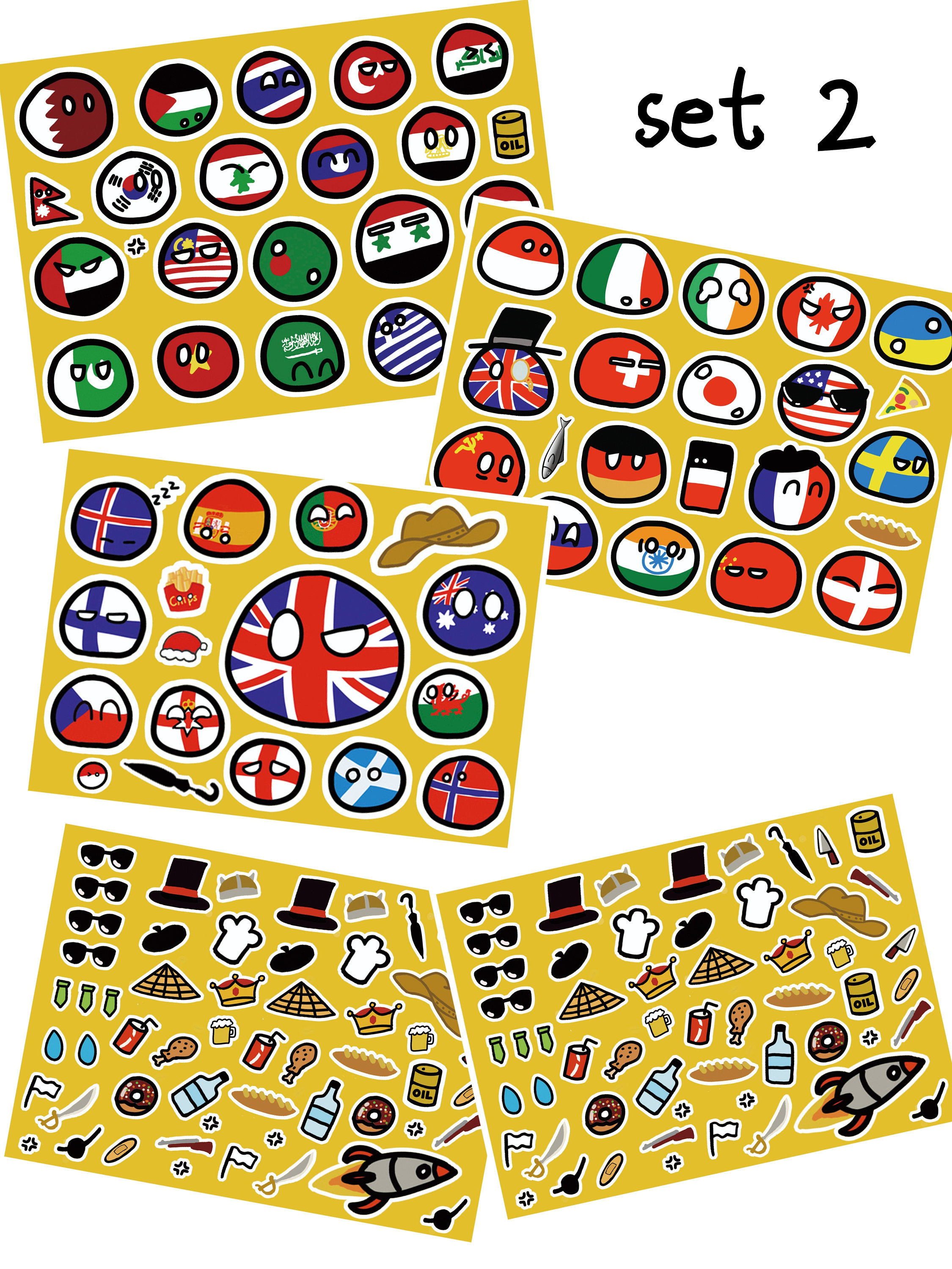 Countryball Sticker - Etsy