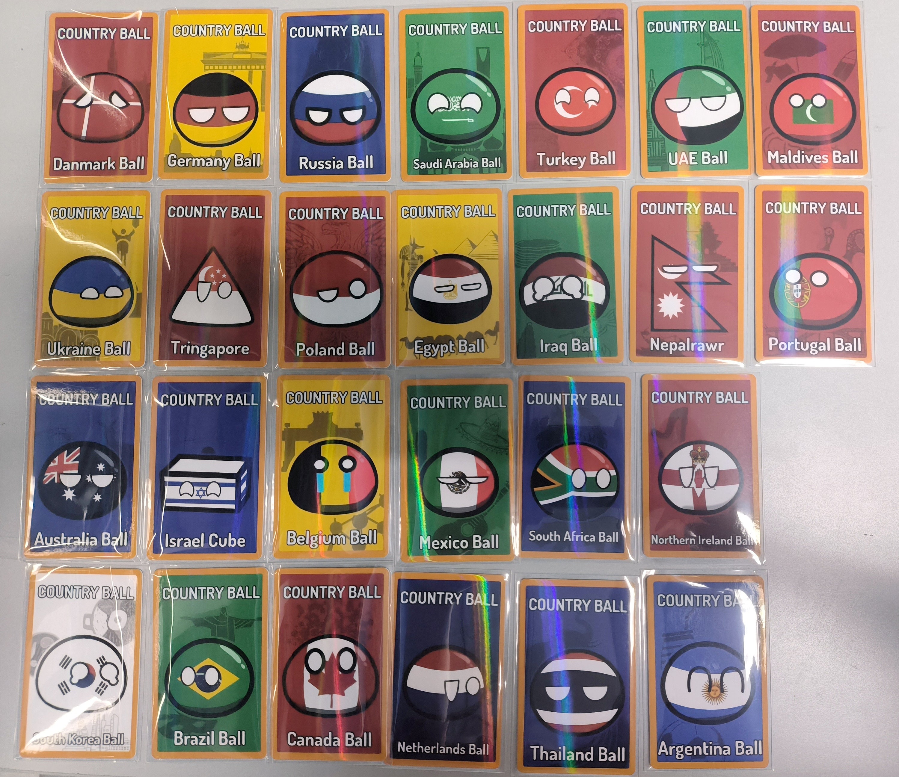 One Pack of Country Ball Cards 5 Cards - Etsy