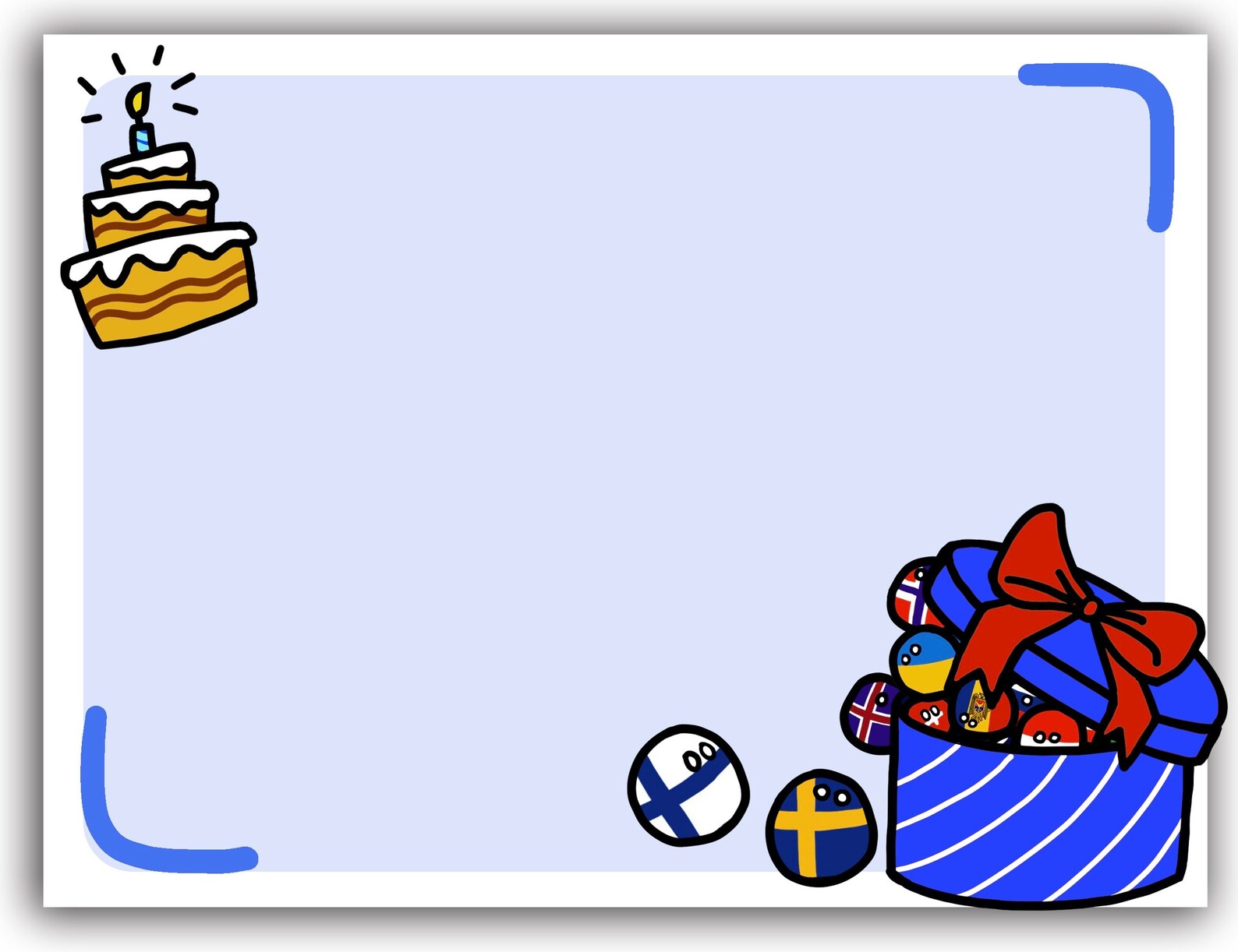 Countryball Birthday Card 20cm15cm - Etsy