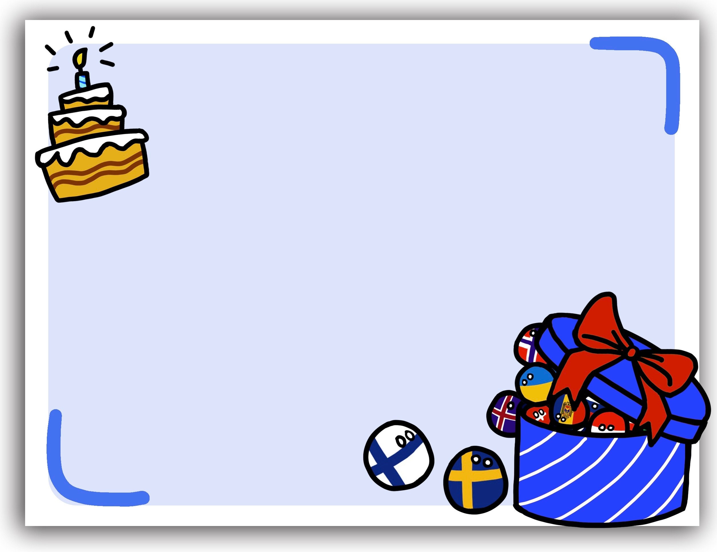 Countryball Birthday Card 20cm15cm - Etsy