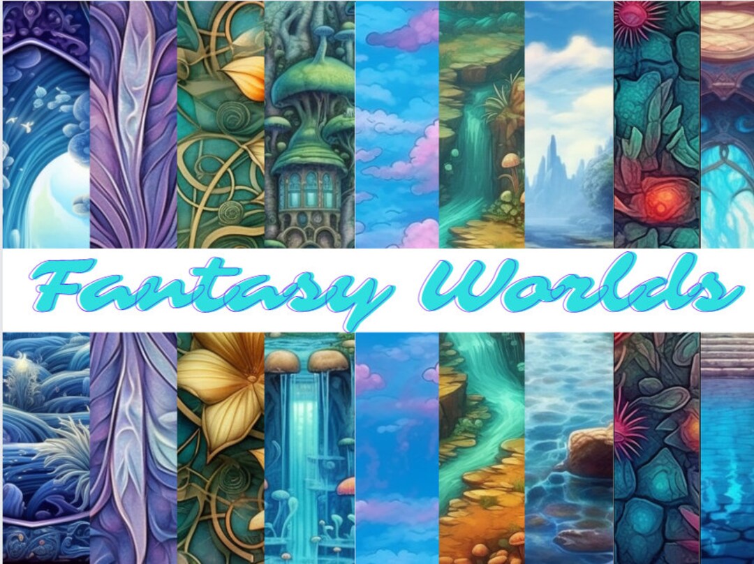 Fantasy World Digital Paper, Pack of 10, Fantasy Pattern, Fantasy ...