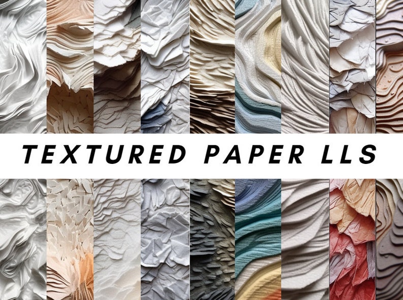 Textured Paper Patterns, Pack of 10, Scrapbook Digital Paper, Digital ...
