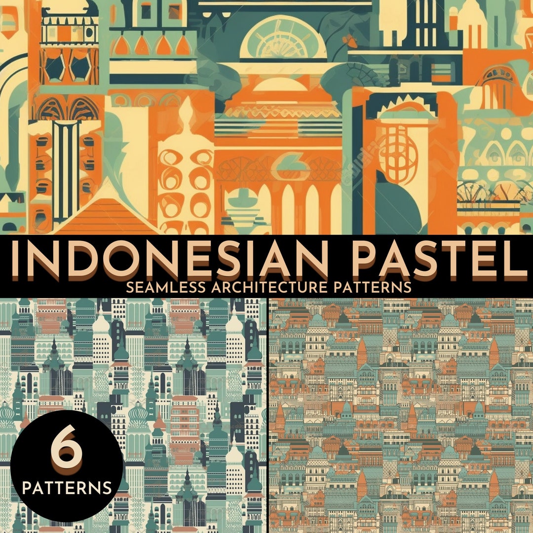 INDONESIAN PASTEL Digital Paper Travel Texture 6 Patterns - Etsy