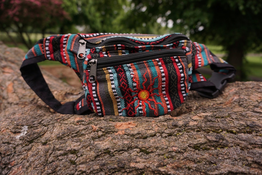 Sun Fire Rhythms Multi Colour Organic Fanny Pack , Ignite Your Style ...