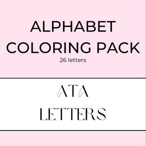 Alphabet Coloring Pack - Etsy