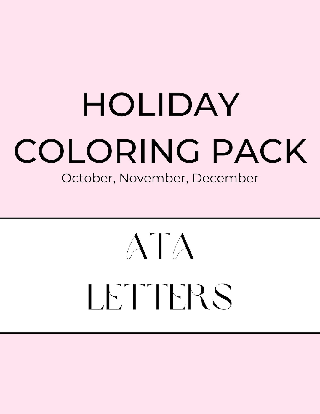 Holiday Coloring Pack - Etsy