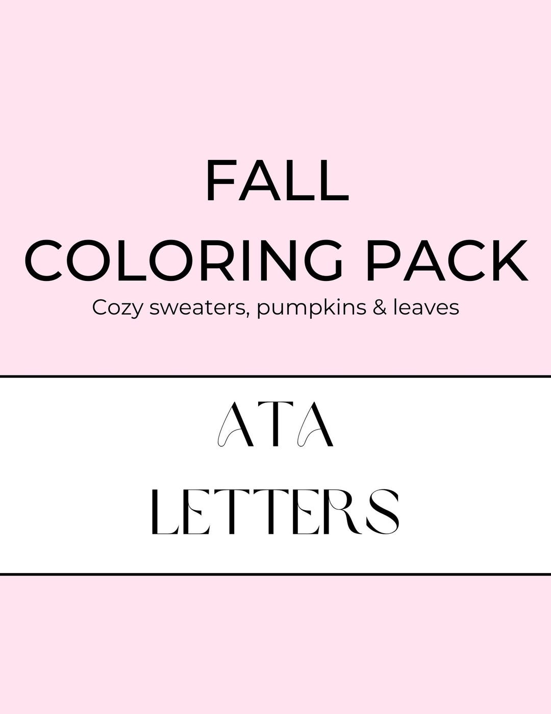 Fall Coloring Pack - Etsy