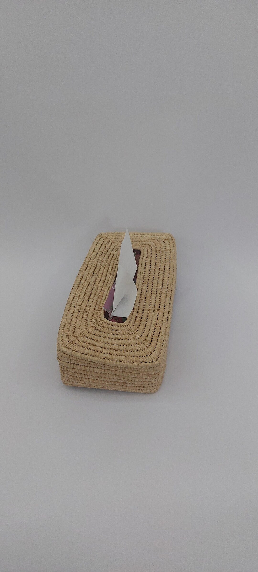 Tissue Box Cover Raffia Tissue Box Cover Handmade Ideal for - Etsy