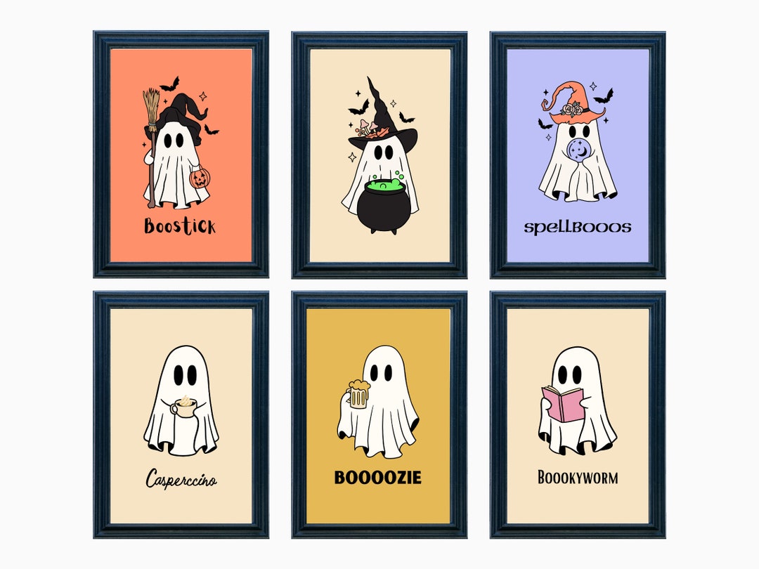 Ghostly Characters | 15 PRINTABLES | Halloween Decor | Home Decor | Art ...