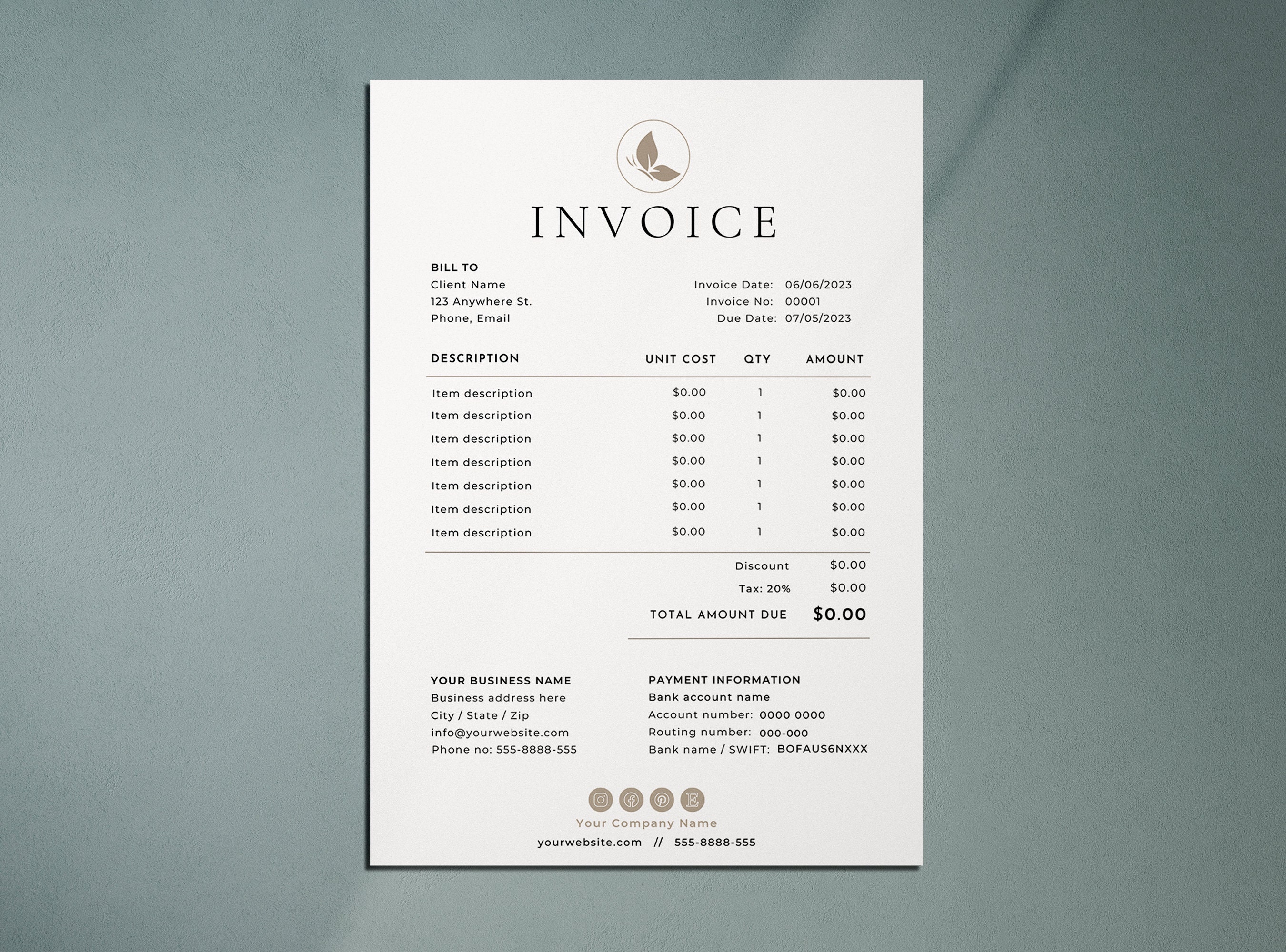 Invoice Template Google Sheets | Invoice for Small Business | Editable ...