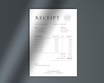 Receipt Template Google Docs | Receipt for Small Business | Editable ...