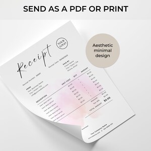 Invoice Receipt in Google Docs | Receipt Template Bundle | Editable ...