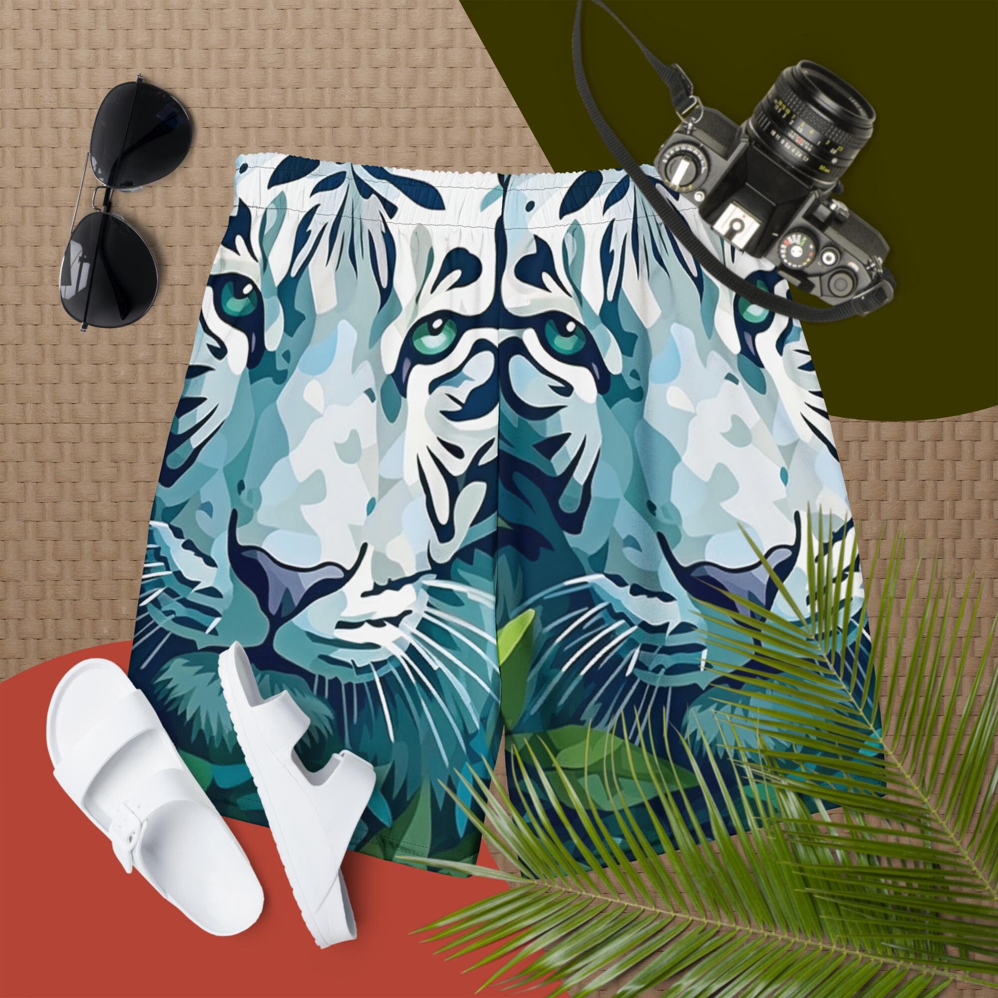 TIGER SWIMMING TRUNK, Summer Swim Trunks, Tiger Print Shorts ...