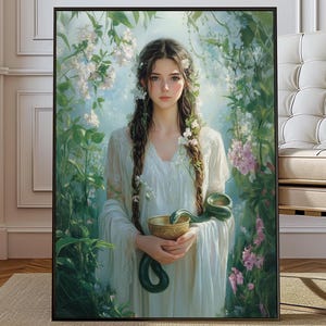 Goddess Hygieia Poster, Greek Goddess of Healing, Cleanliness and ...