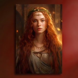 Brigid Poster Celtic Goddess of Wisdom and Poetry Celtic Mythology ...