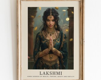 Lakshmi - Hindu Goddess of Wealth, Fortune, and Beauty - Digital ...