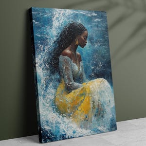 Yemayá Canvas Art, African Goddess of the Sea, Maternal Protector ...