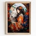 Goddess Inari Okami, Japanese Goddess of Rice and Foxes, Wall Art ...