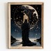 Nyx Art Print, Greek Goddess of the Night Sky Print, Mythology Wall Art ...