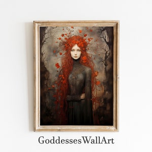 Goddess Persephone Wall Art Romanticism Print, Greek Queen of the ...