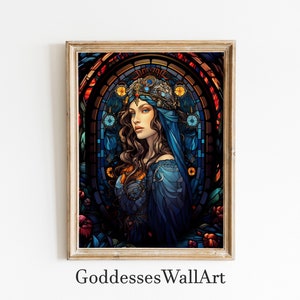 Hecate Greek Goddess of Magic and Witchcraft Wall Art Stained Glass ...