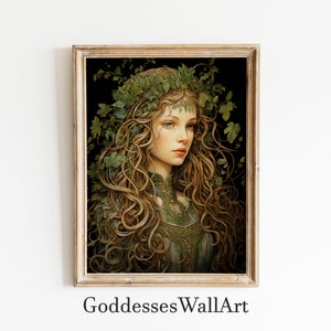 Goddess Gaia Art Print, Greek Goddess of Earth, Greek Mythology Decor ...