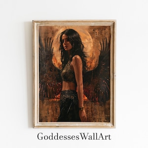 Ishtar Babylonian Goddess of Love and War, Inanna Wall Art, Tonalism ...