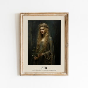 Goddess Eir Wall Art Romanticism Style, Norse Goddess of Healing and ...