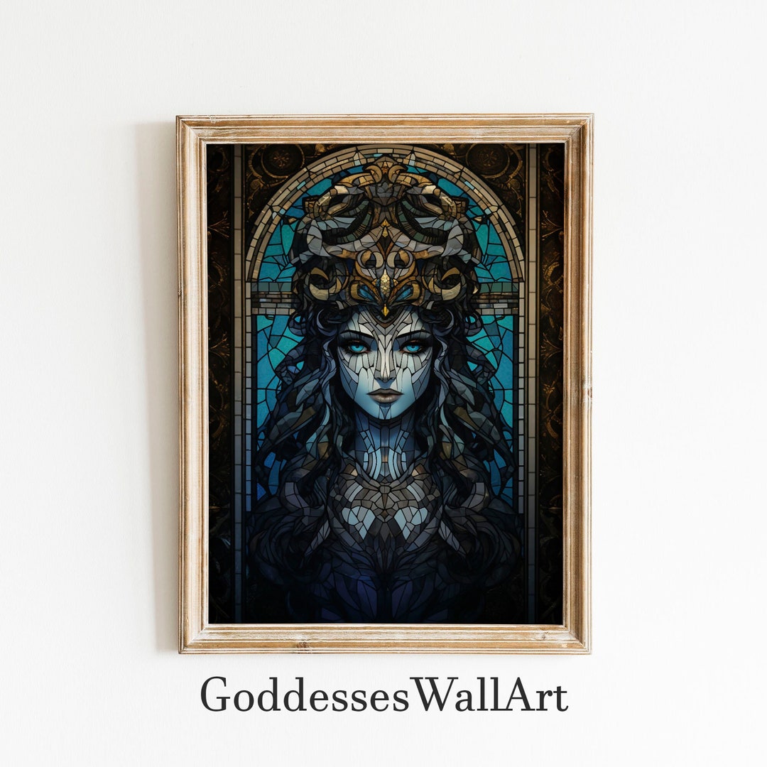 Hecate Hekate, Greek Goddess of Magic and Witchcraft, Wall Art Stained ...
