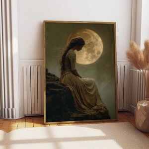 Selene Premium Matte Poster, Greek Goddess of the Moon, Art Nouveau ...