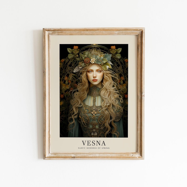 Goddess Vesna Art Print Slavic Goddess of Spring Divine - Etsy