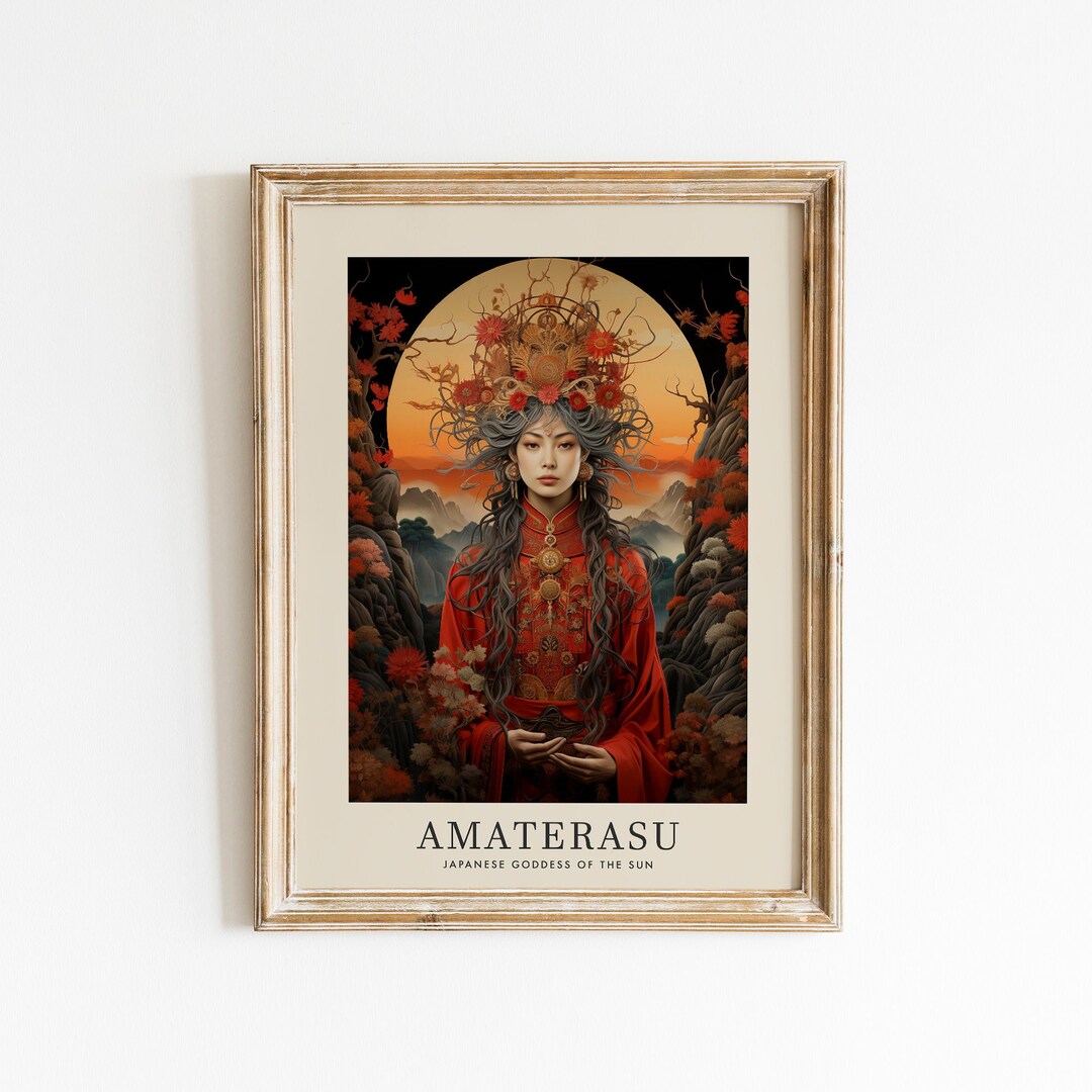 Amaterasu Japanese Goddess of the Sun, Renaissance Painting Wall Art ...