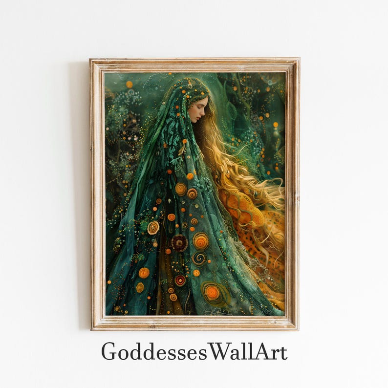 Danu Celtic Goddess Art | Irish Mythology | Emerald Mosaic Print ...