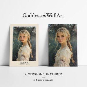 Vesna Slavic Goddess of Spring, Tonalism Style, Slavic Goddess Poster ...